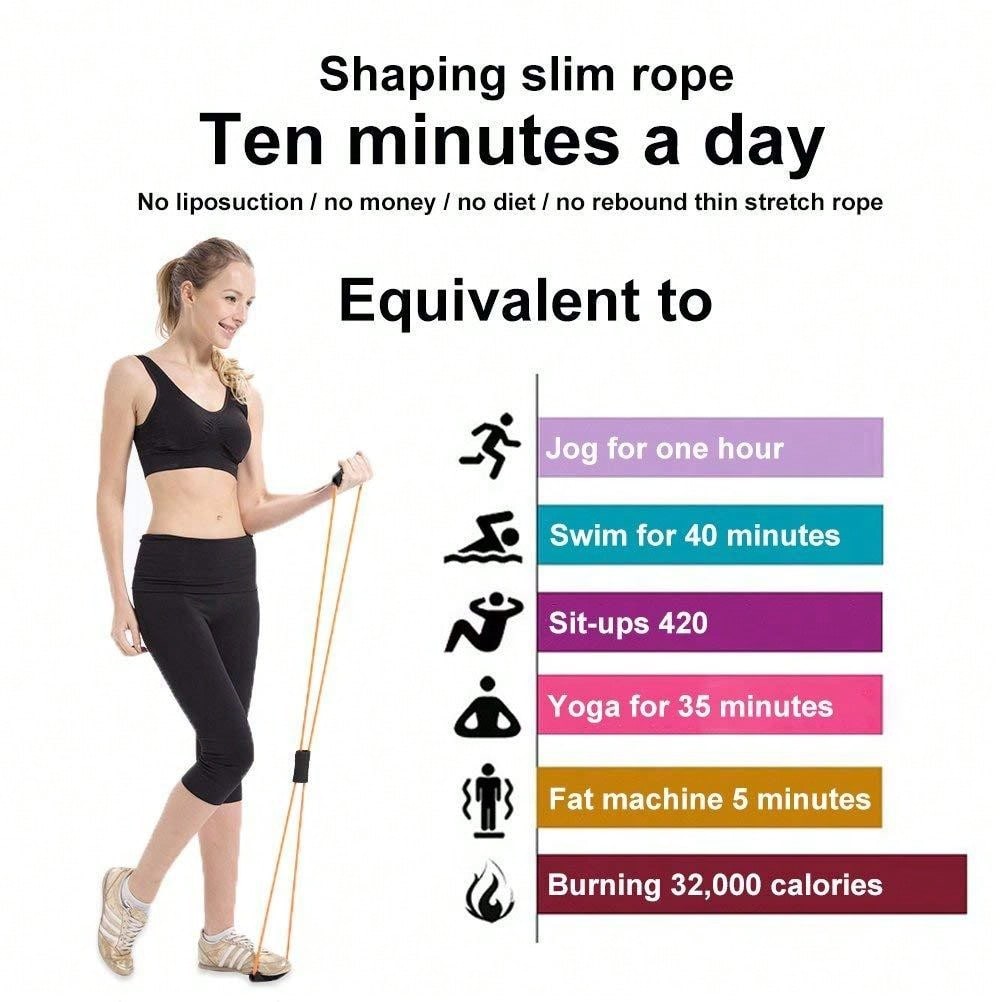 8-Shaped Chest Expander Resistance Band Exercise Rope For Back ...