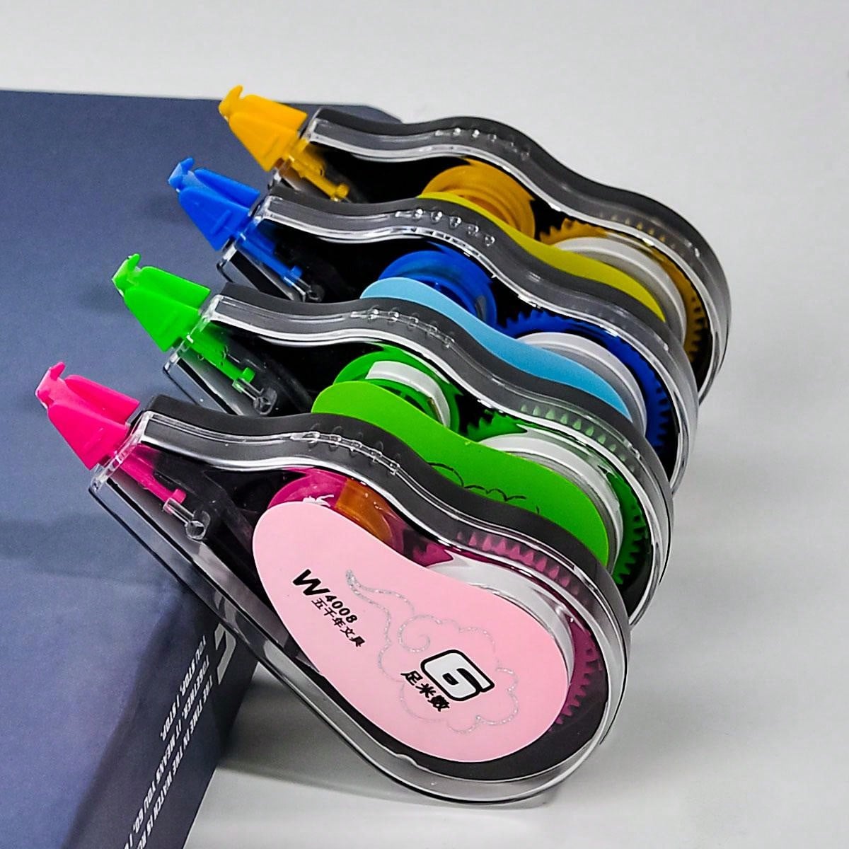 4pcs/Box Color Blue Purple Correction Tape -Easy To Carry Perfect For ...