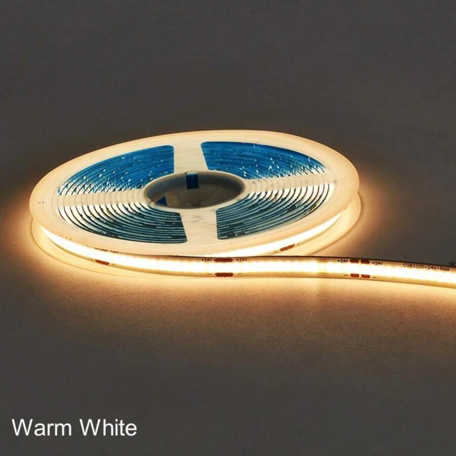 5m 12v Low Voltage Cob Self-Adhesive Led Strip Light With Aluminum ...