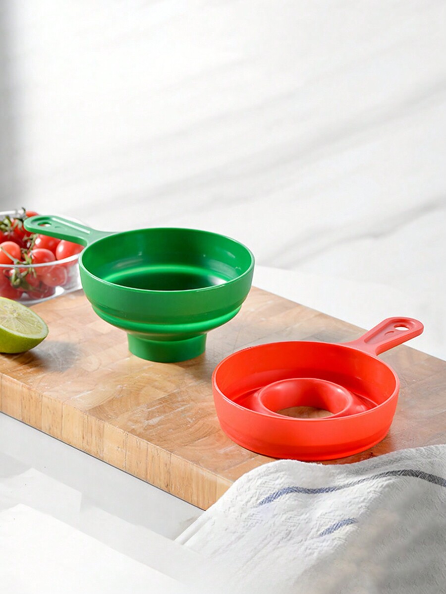 Silicone Collapsible Funnel , Wide-Mouth Foldable Large Canning Jar Kitchen Funnel For Wide And ...