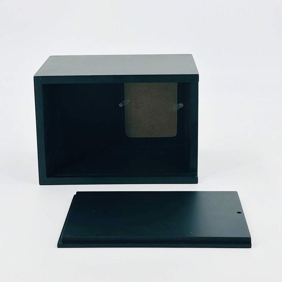 1pc Black Cremation Box With Tree Of Life Design, Wooden Pet Memorial ...