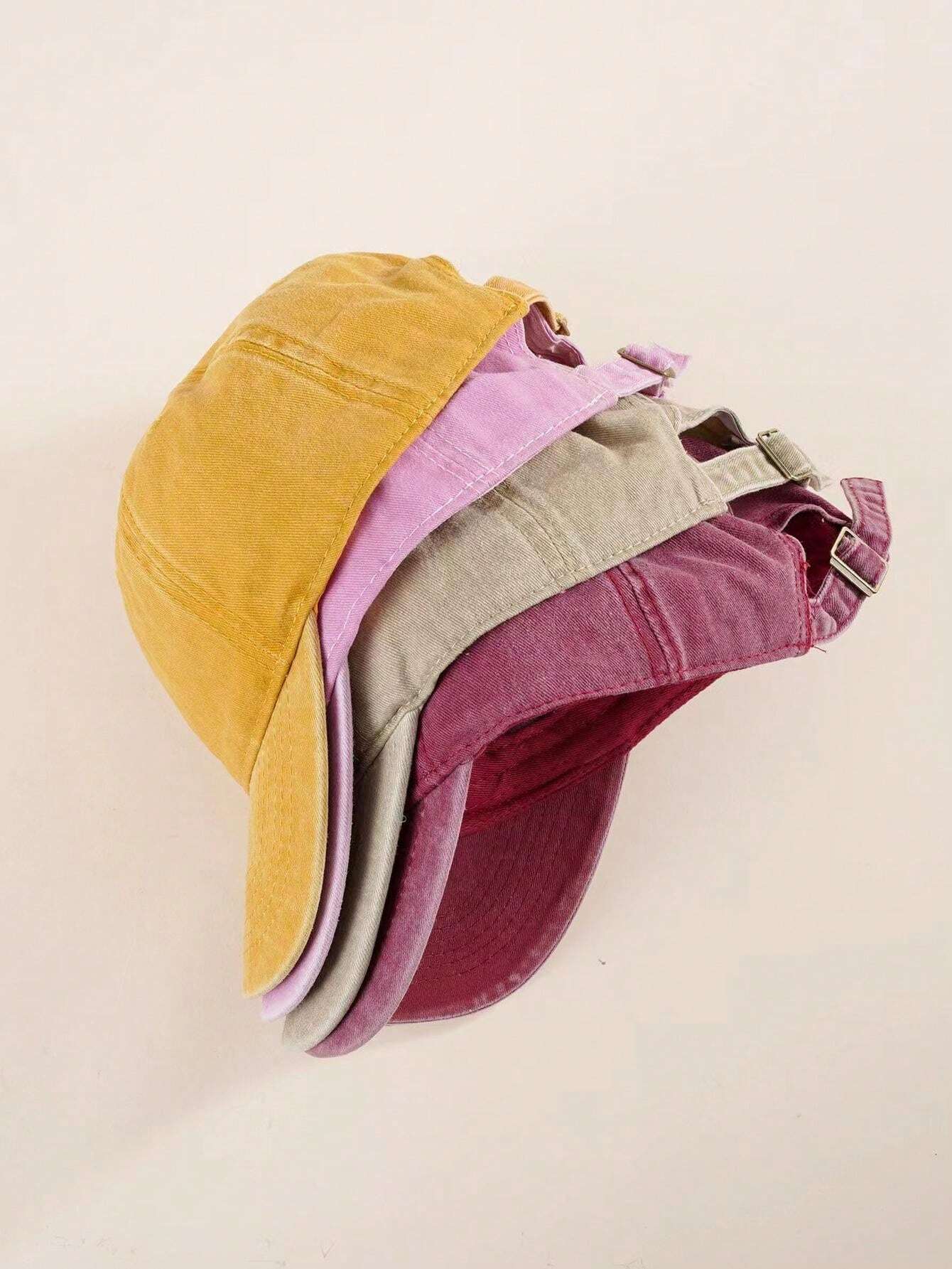 Women's Hat Baseball Cap, Soft Top Korean Ins All-Match Washed Plain ...