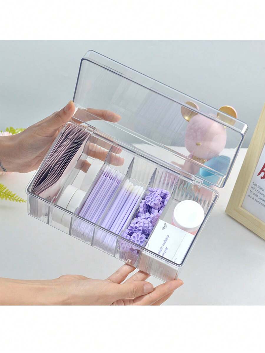 1Pc Acrylic Transparent Eyelash Extension Storage Box With Cover For ...