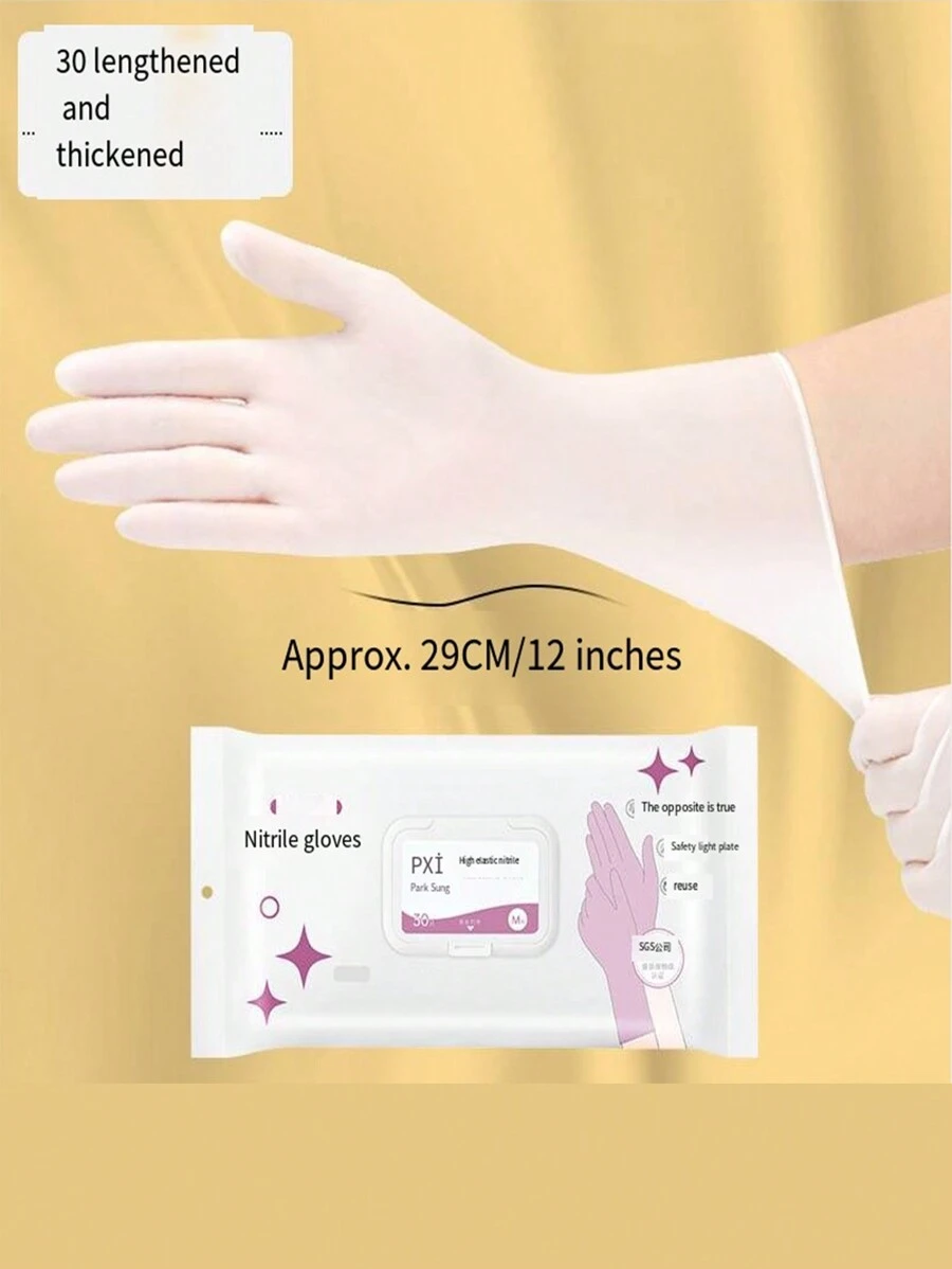 1 stuk Wegwerpbaar Nitrilrubber Handschoenen Voor Afwas , Verdikt En ...