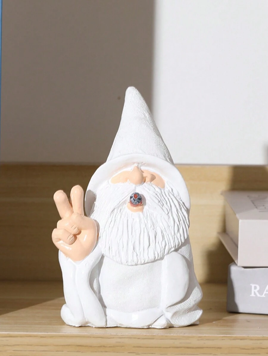 1pc Cute Modern Style Figure Of An Elderly Dwarf Smoking A Cigar & A ...