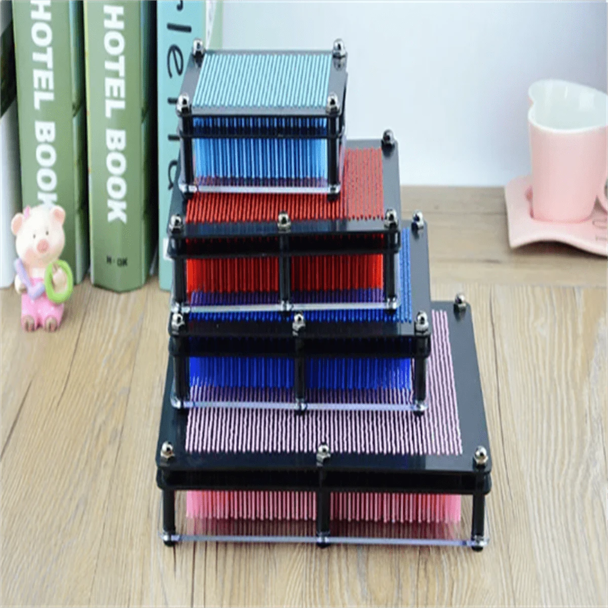 Funny 3D Clone Pixel Art Blocks Toy Colorful Pin Art Toy Clone Face ...