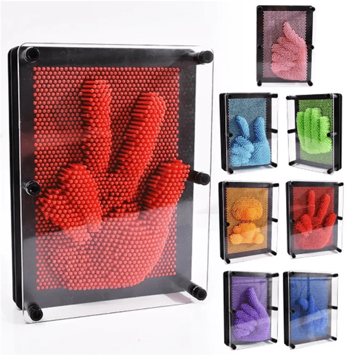 Funny 3D Clone Pixel Art Blocks Toy Colorful Pin Art Toy Clone Face ...