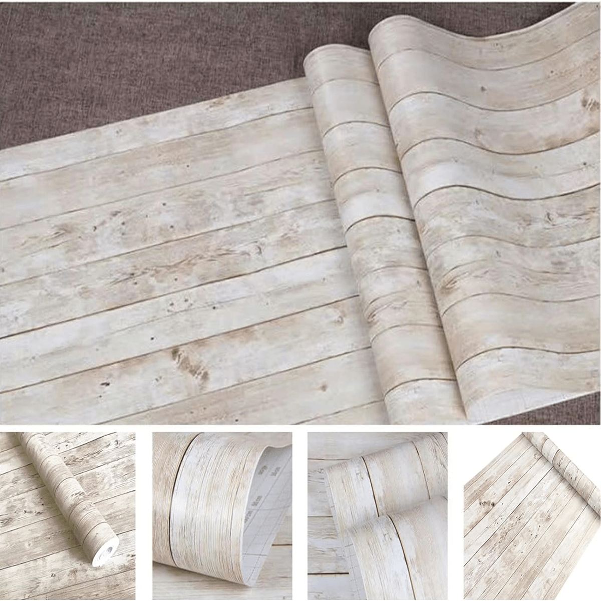 1 Rol Zelfklevend PVC Houtnerf Behang , Waterbestendig En Oliebestendig ...