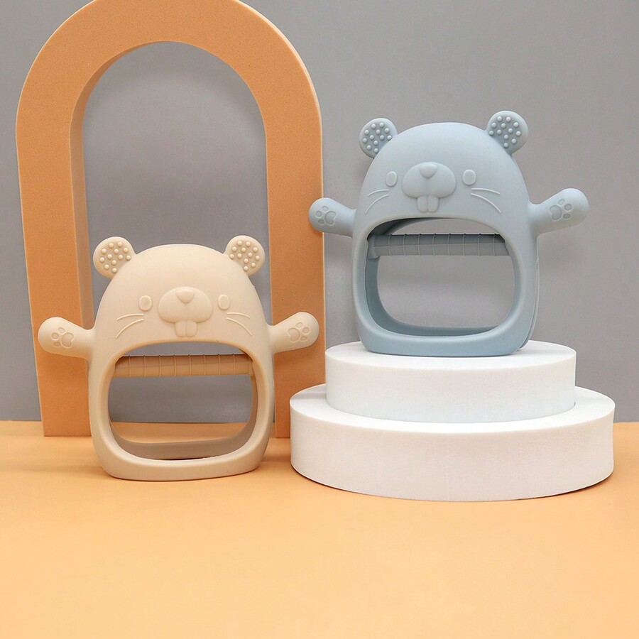 Groundhog-Shaped Teething Toy For Infants, Silicone Teether Glove With ...