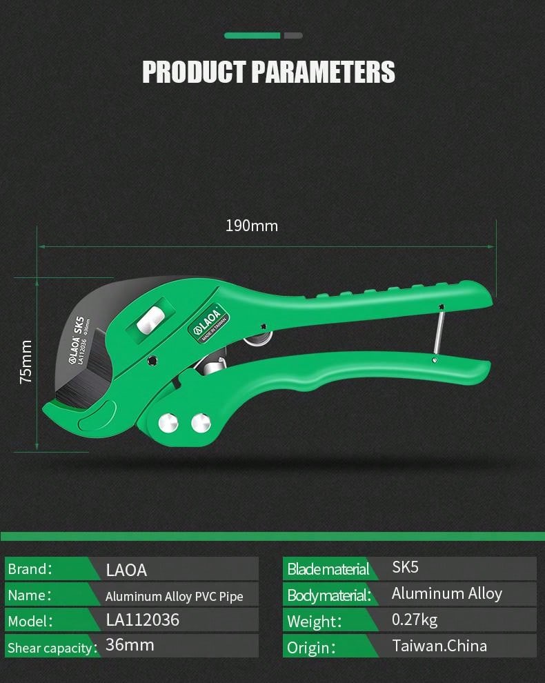 Laoa 32mm Industrial Pipe Cutter, Aluminum Alloy Pipe Cutting Tool ...