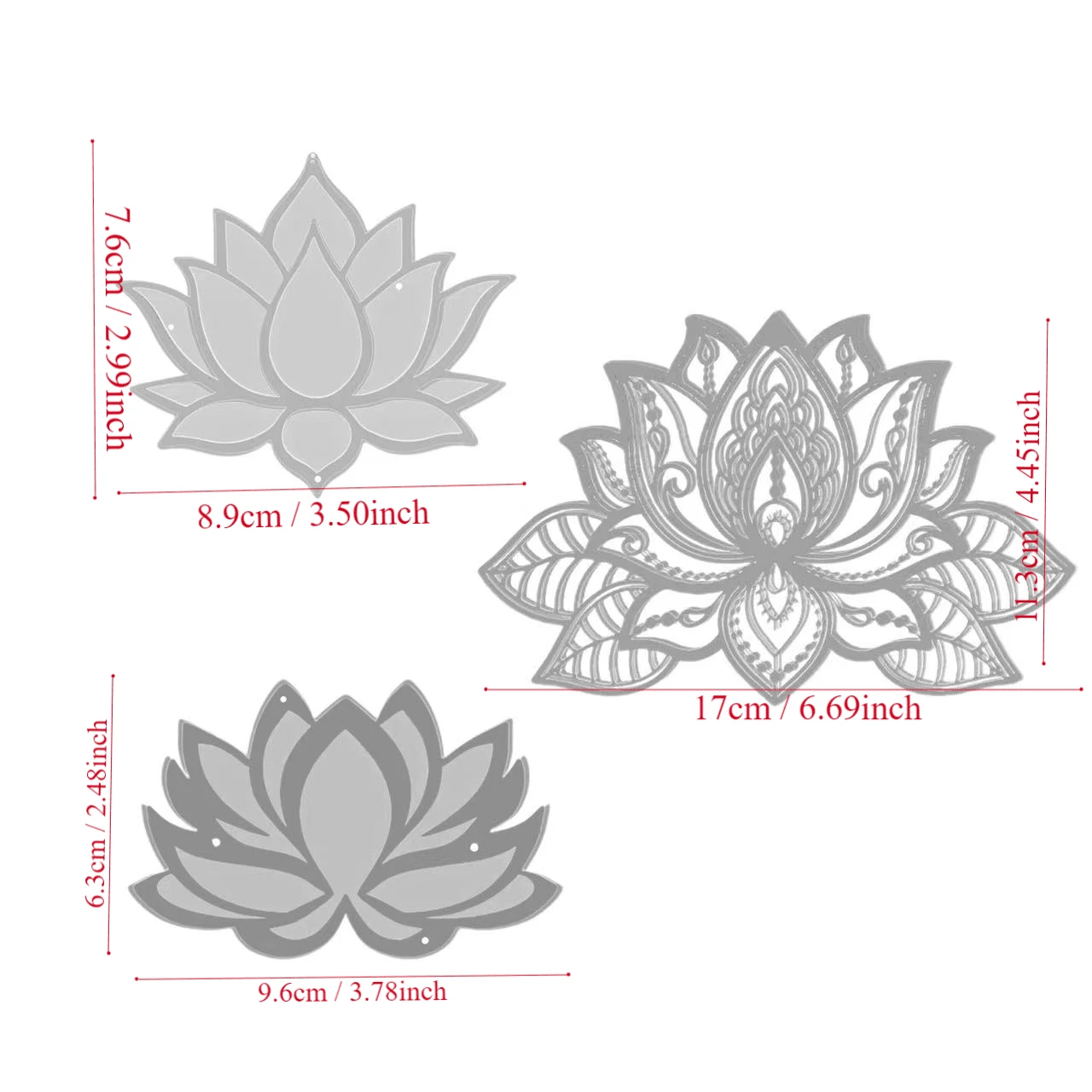 1pc Lotus Pattern Cutting Tubing Album, Steel Carbon Relief Carving ...