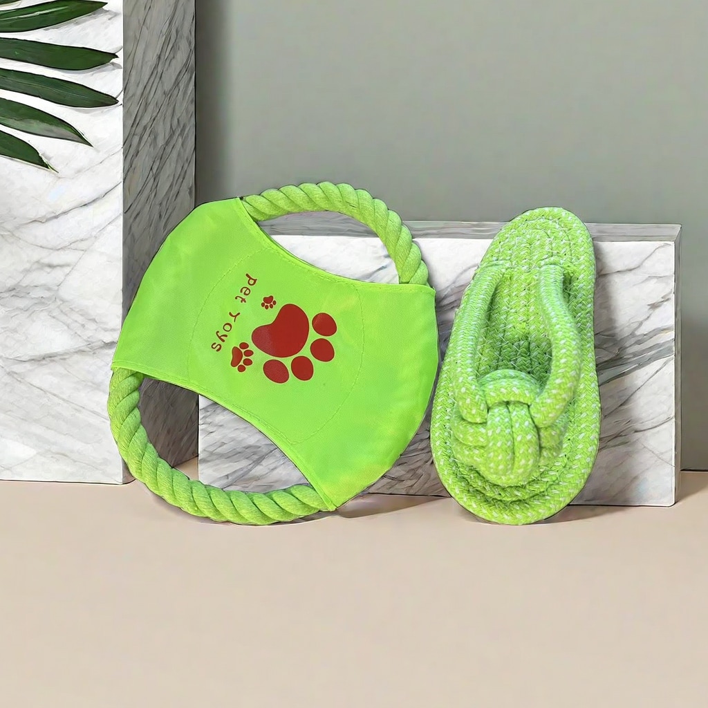 2pcs/Set Flying Disc & Slippers Combination Set, Dog Leash Toy, Teeth ...