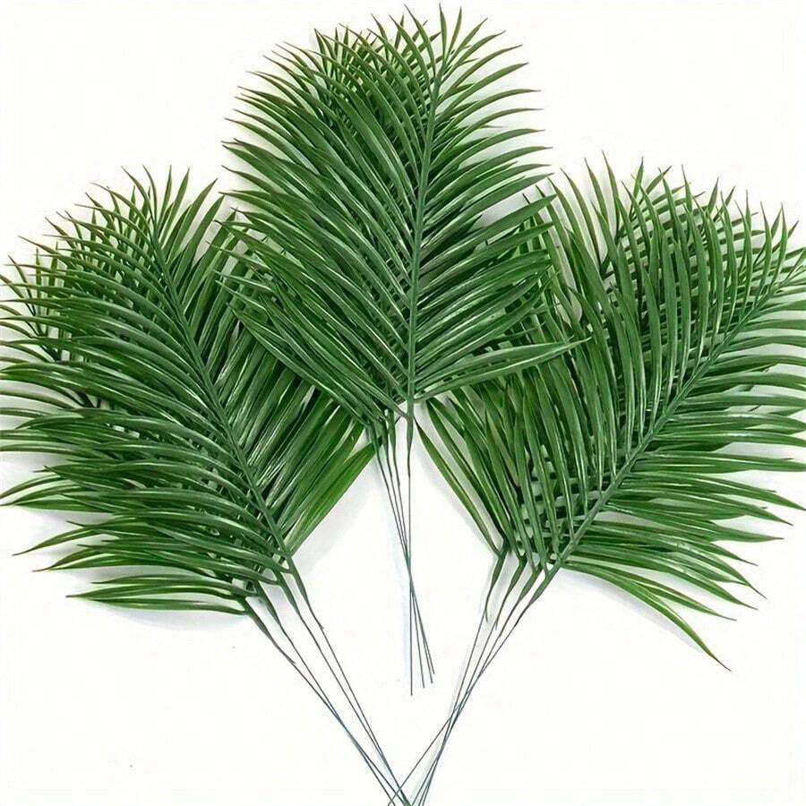 5/10pcs, Artificial Palm Leaves, Tropical Palm Leaves, Faux Palm Fronds ...