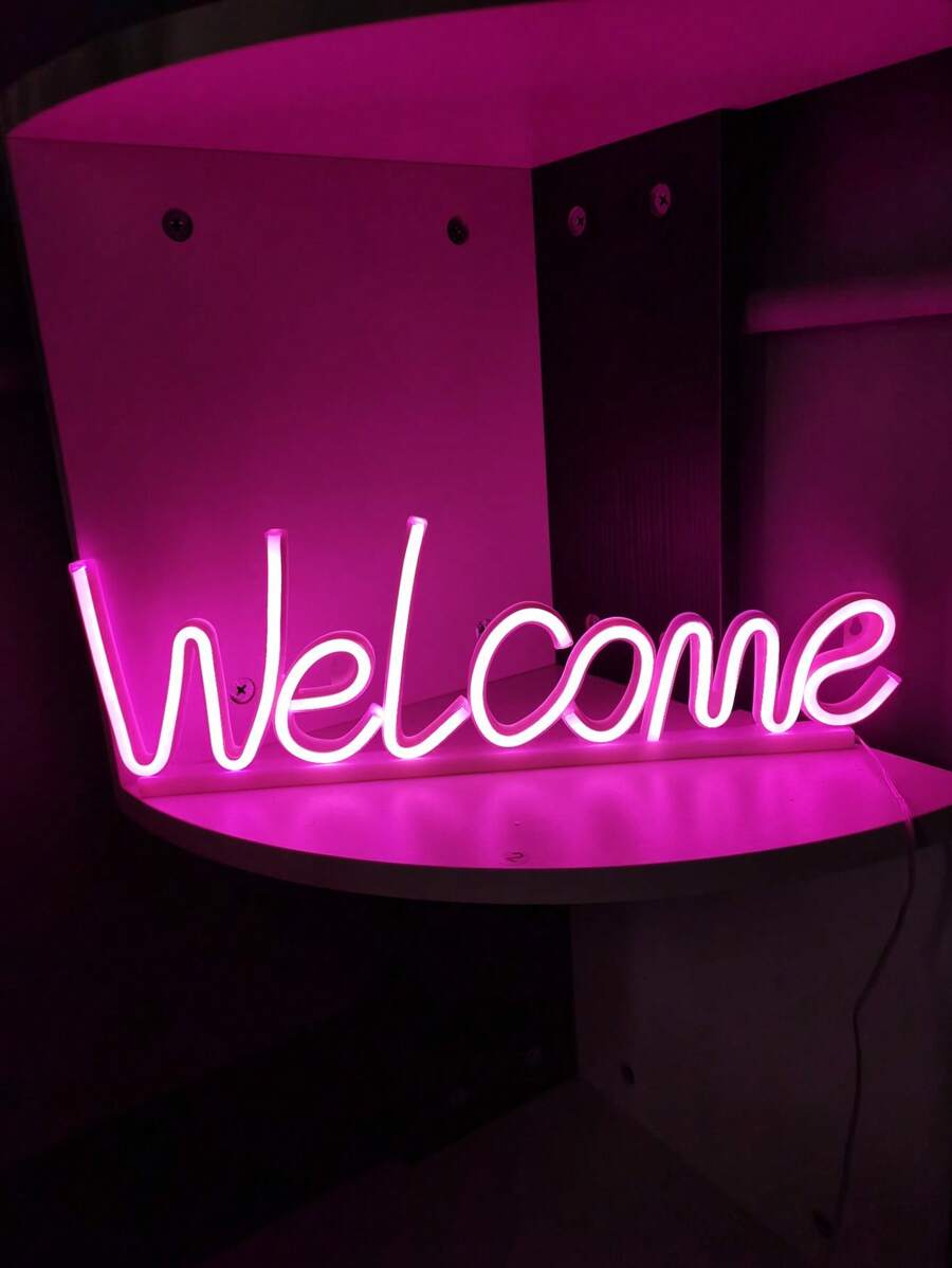 Led Neon Light Welcome Alphabet Wall Decoration For Festival, Party ...
