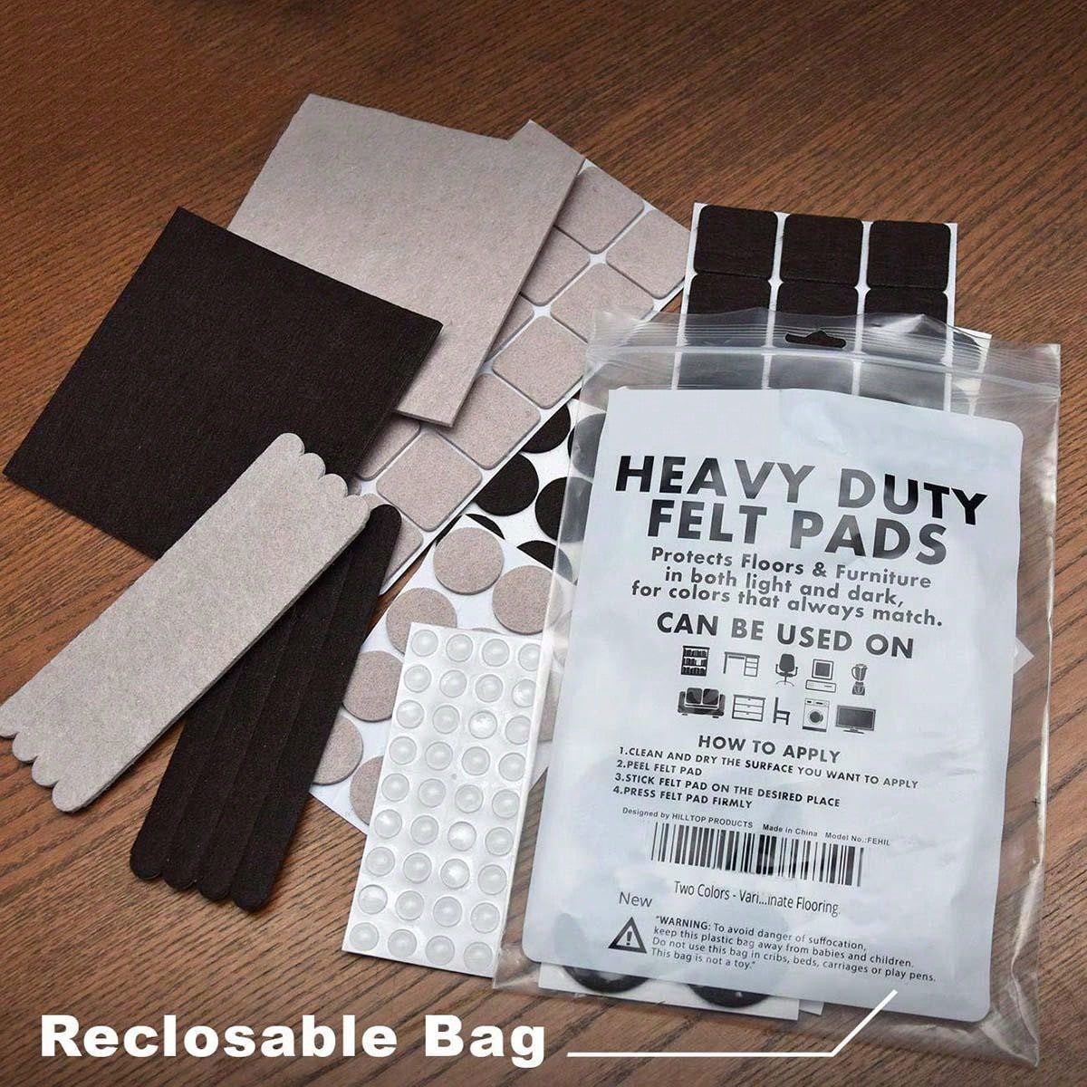 Two Colors (Mute Stickers) Furniture Felt Pads Of Various Sizes. Self ...