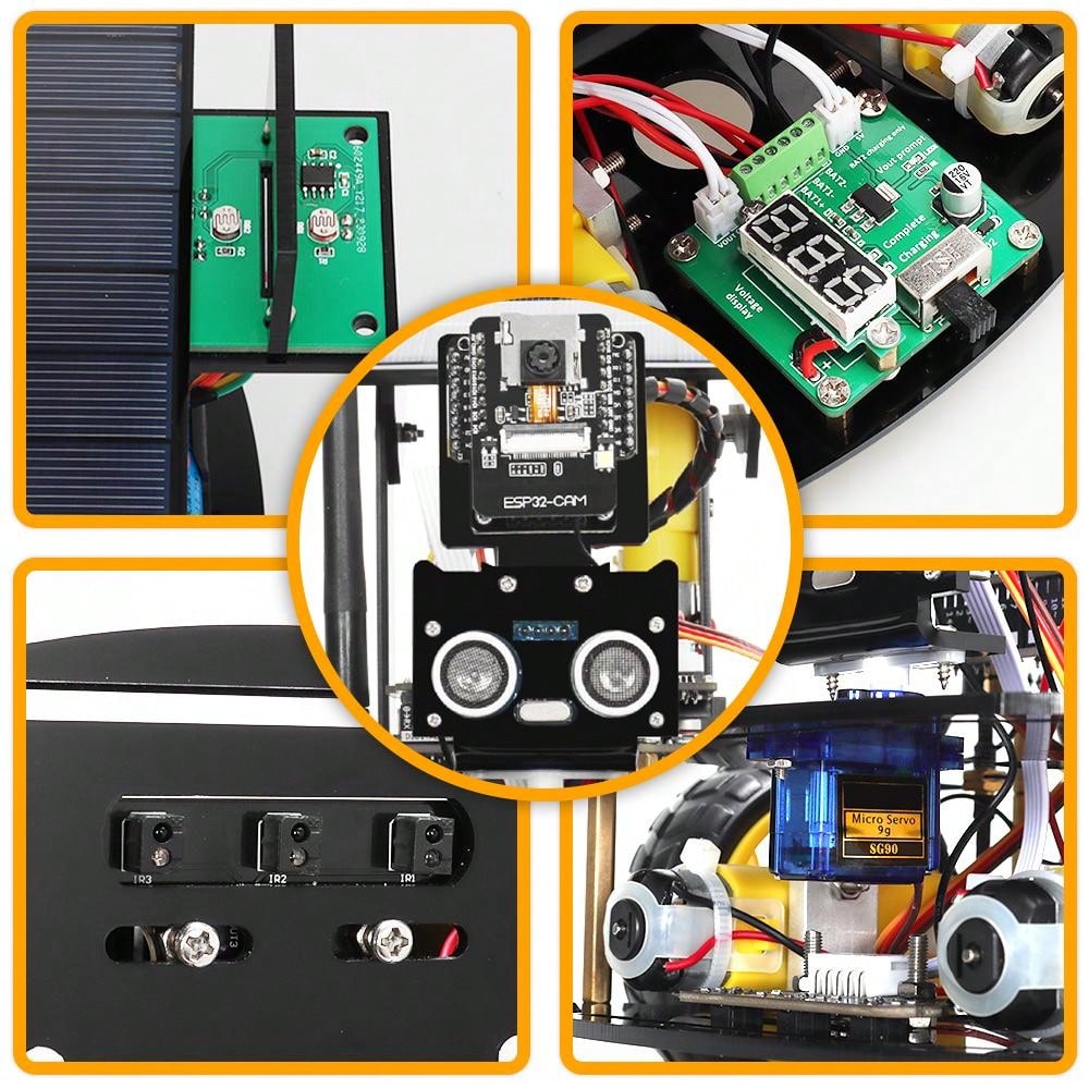 Automatisering Robot Bil Kit För Arduino , Solig Spårning Och Laddning ...