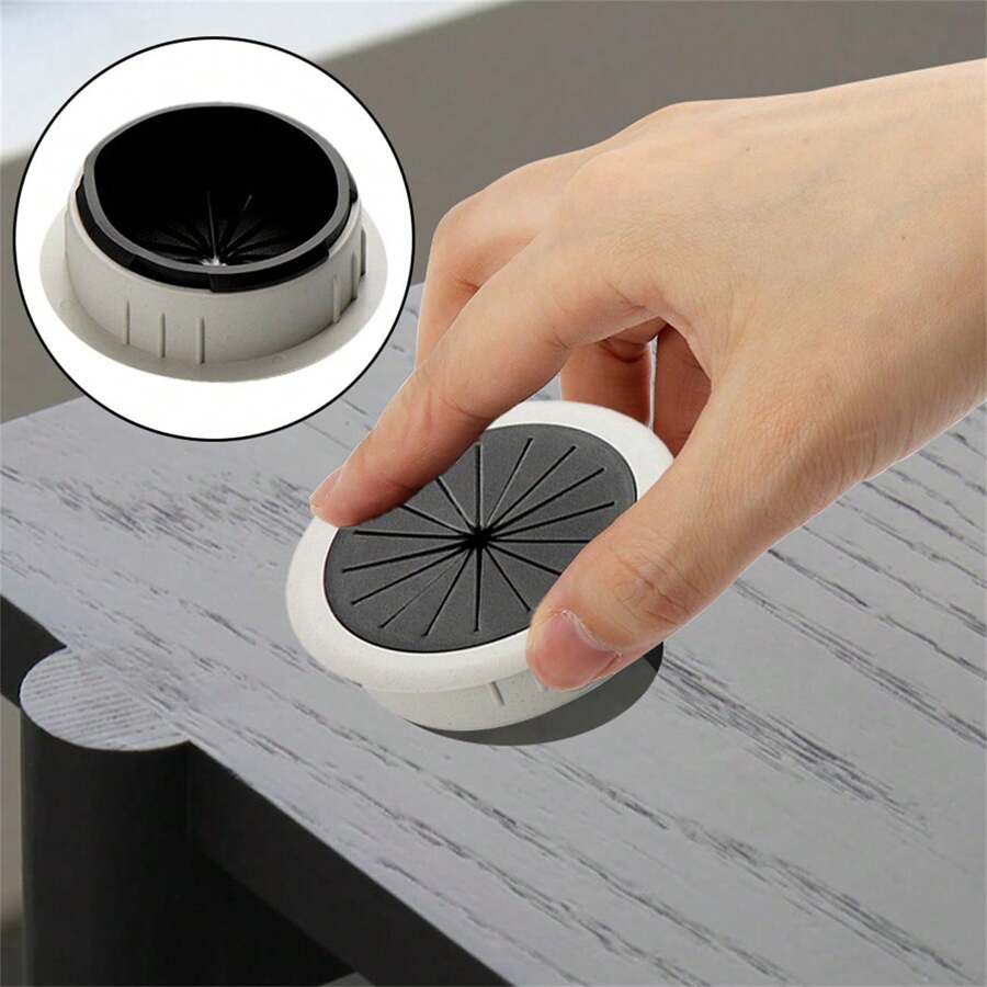 6 Pieces Desk Grommet Cable Hole Cover 60mm (2.4 Inch) Desk Cable Wire ...