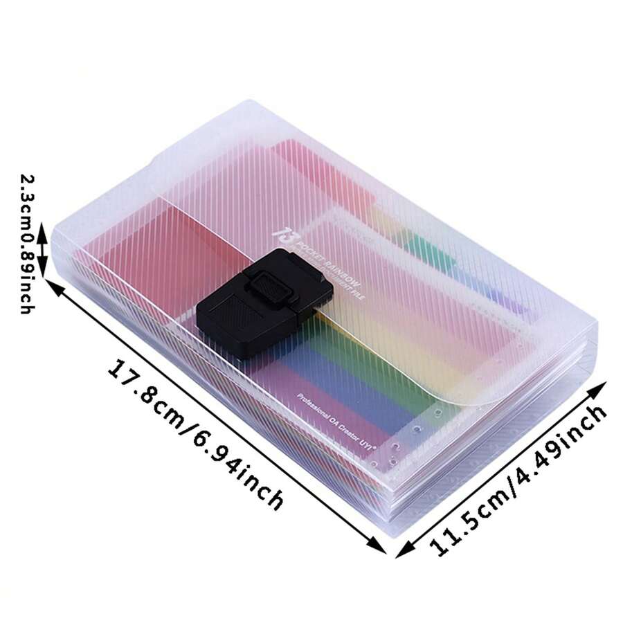 1pc 13 Compartments Mini Buckle Organ Bag Portable Information Things ...