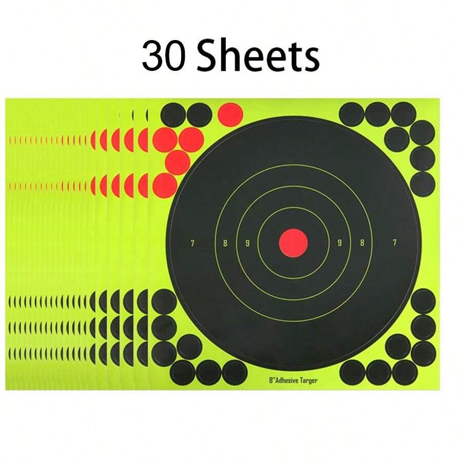 30Sheets/Pcs Shooting Target Stickers, 8 Inch Paper Target, Splattered ...