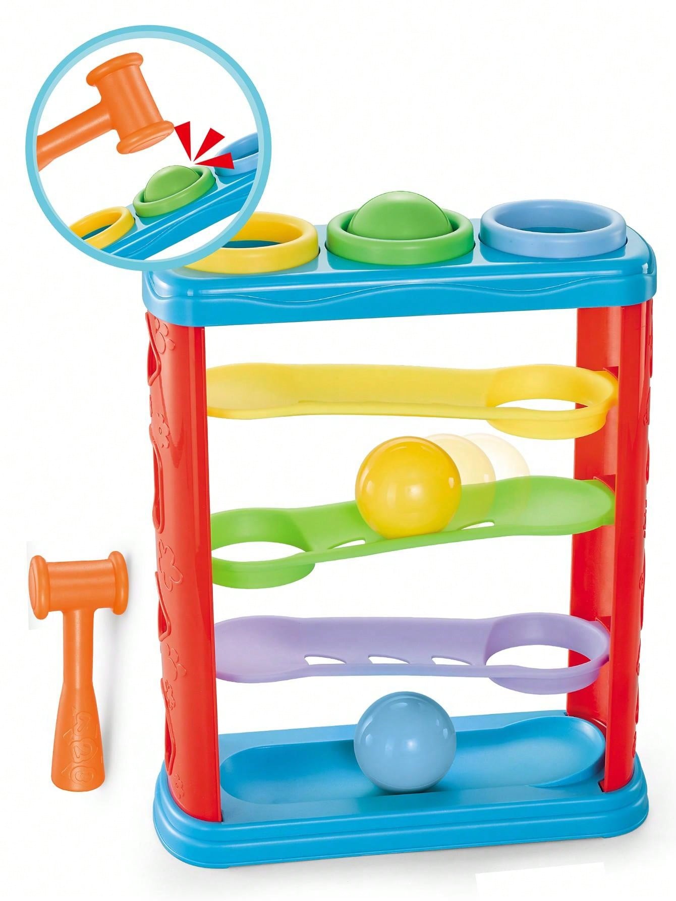 1pc Children's Knock Ball Educational Toy Cube, Infant's Hammering ...