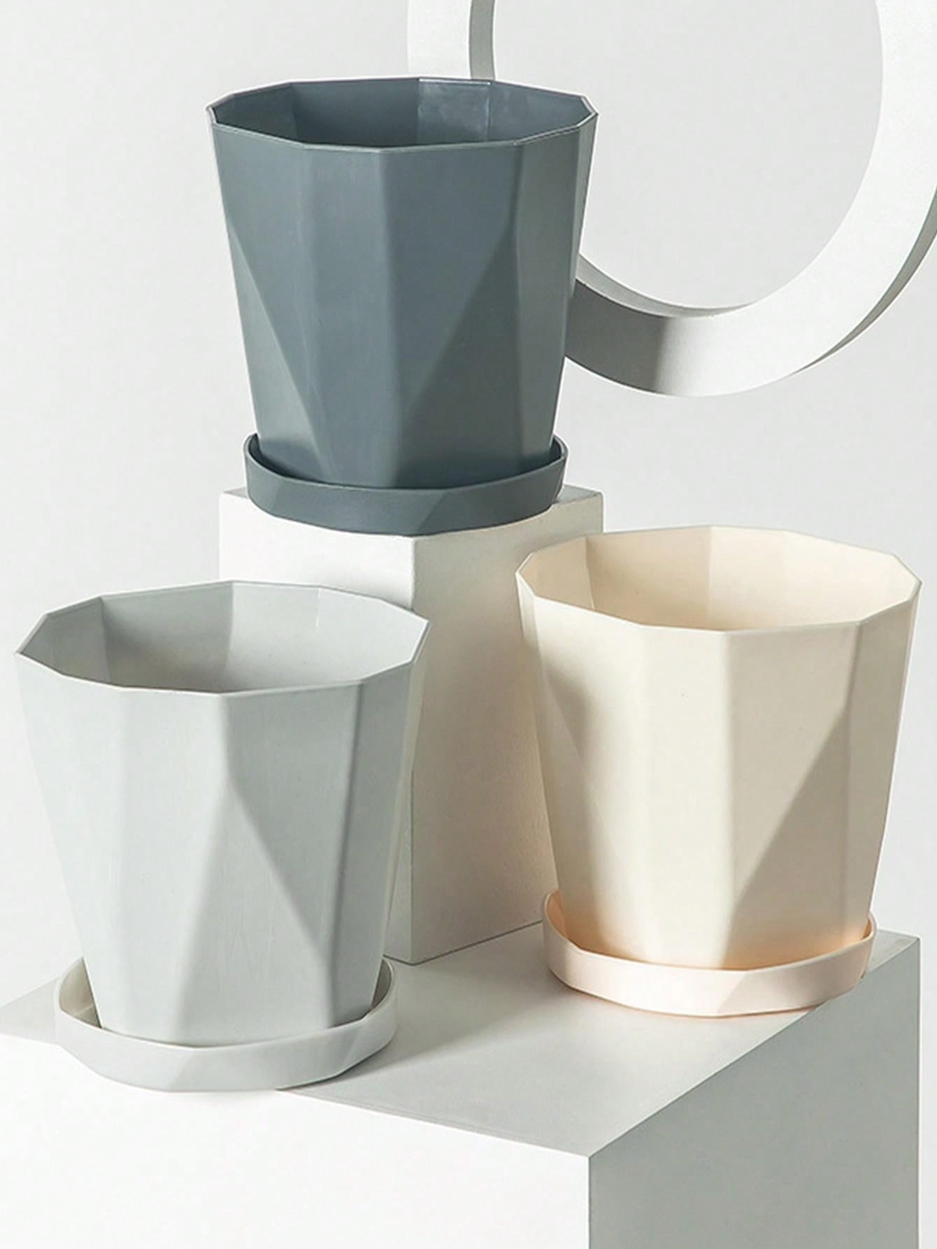 1pc Rhombus Minimalist Flower Pot, Thickened Creative Planter With ...