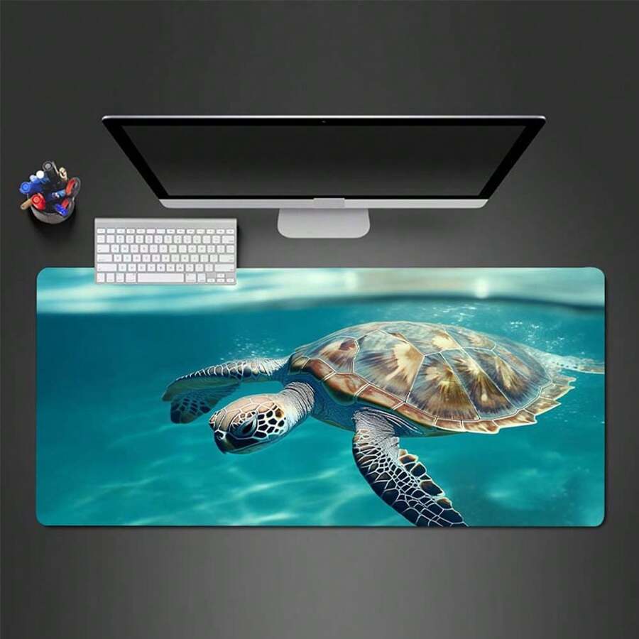 Turtle Mouse Pad Office Desk Mat Large Keyboard Pad Durable Stitched ...