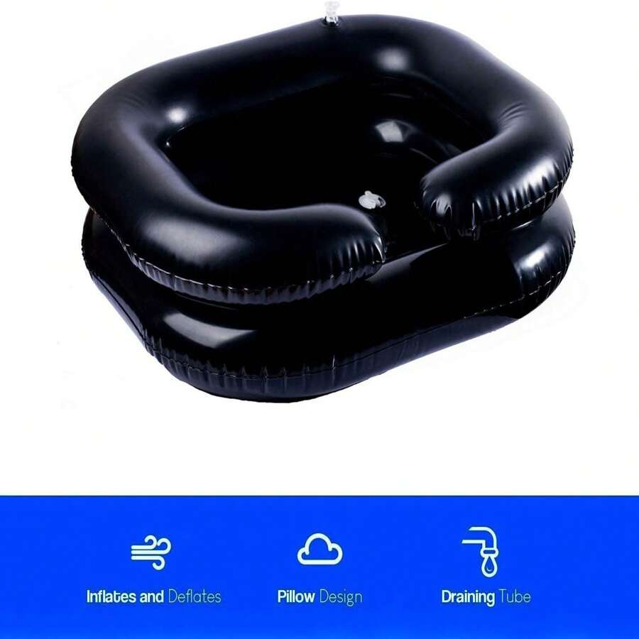 Bedside Inflatable Shampoo Basin-Wash Your Hair In Bed With Inflatable ...