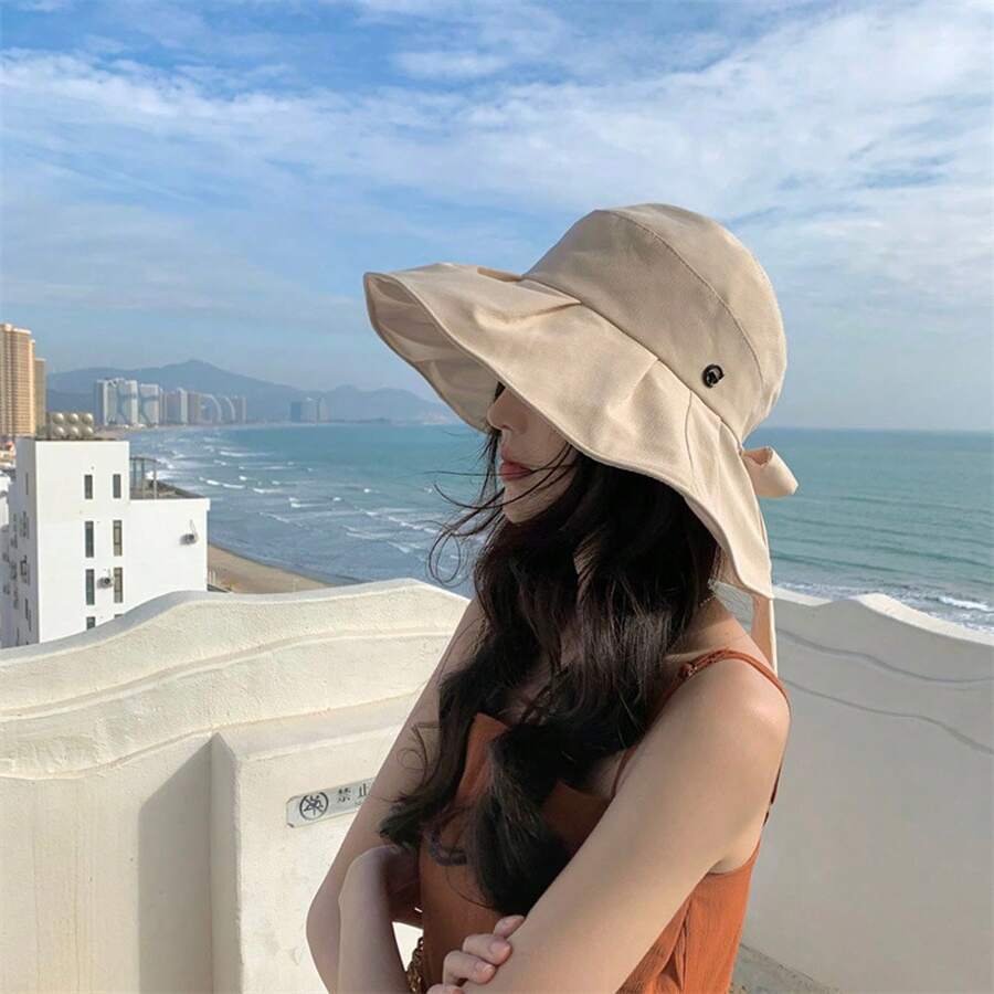 UV Net Red Sunscreen Hat For Women In Summer With Large Eaves To Cover ...