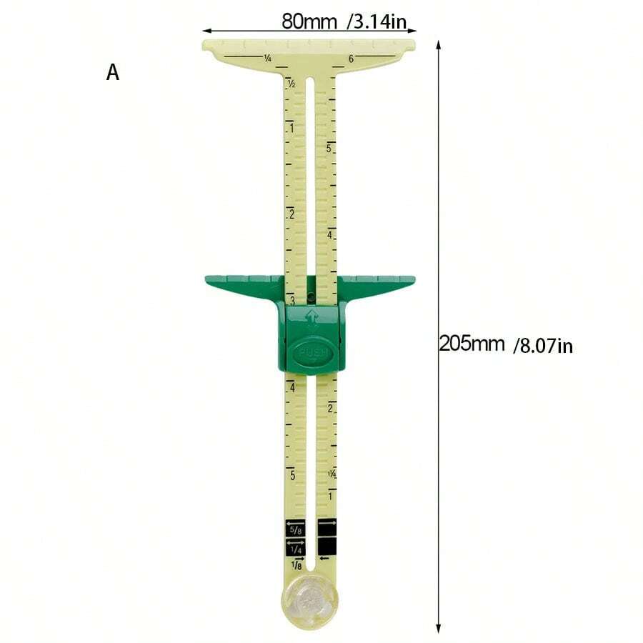 1pc 5-IN-1 Sewing Seam Ruler Measuring Gauge Patchwork Quilting Tailor ...