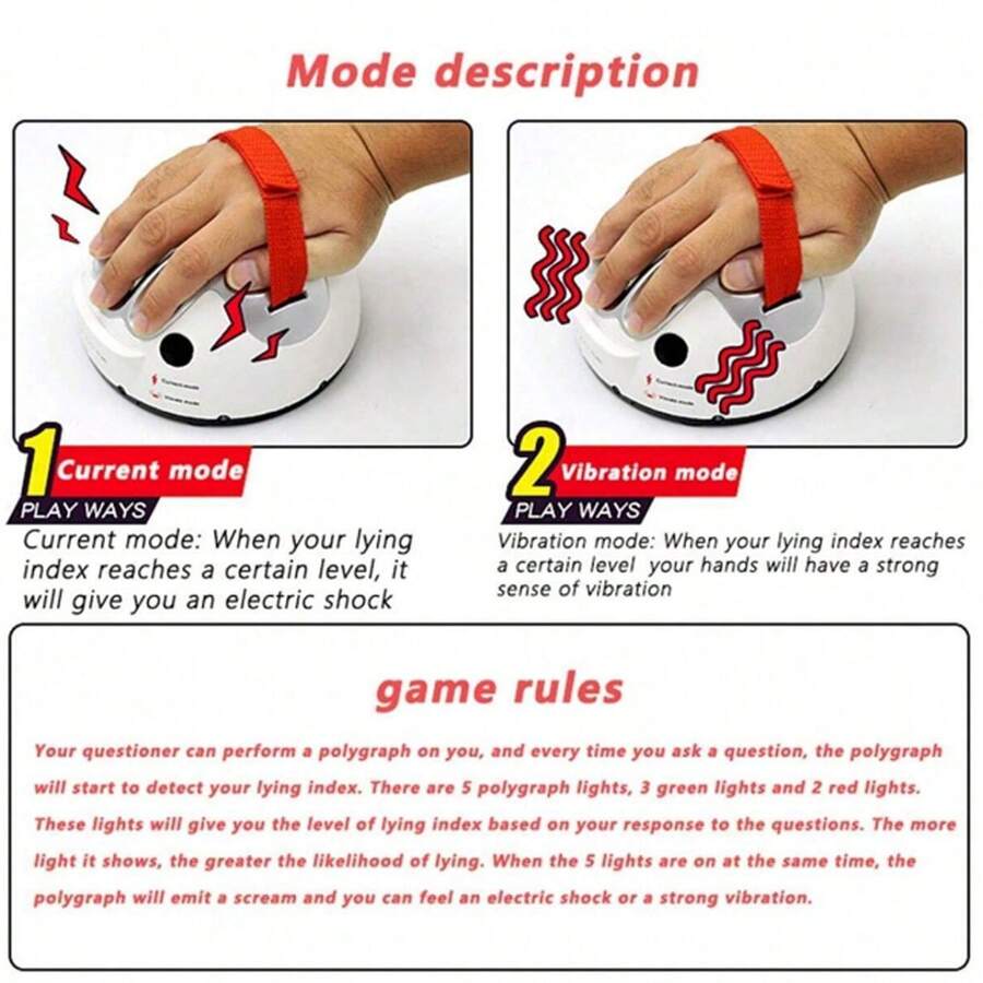 Mini Electric Shock Lie Detector Lucky Electric Shock Finger Prank