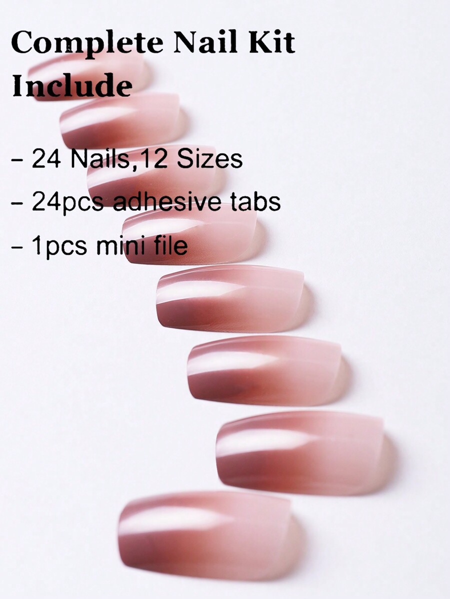 Gradient Medium Length European Style Nail Polish Glittering Pile ...