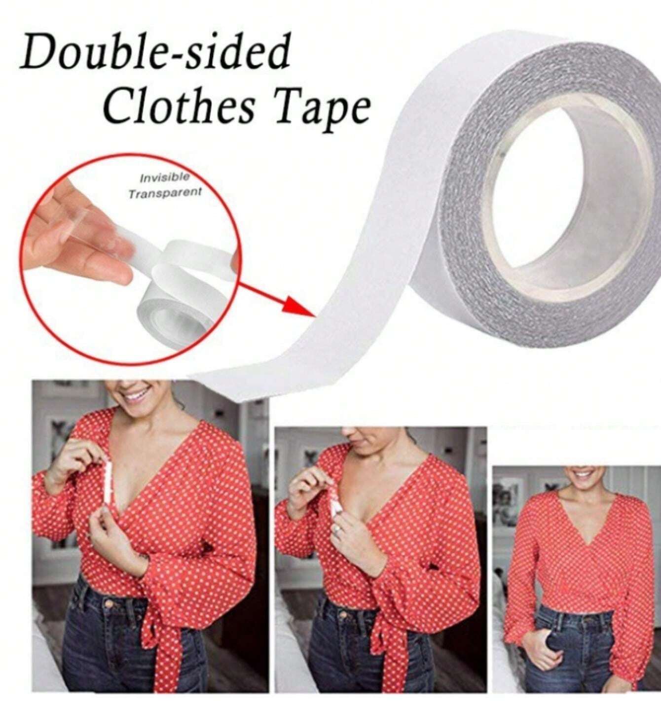 Summer Anti-Lighting Sticker, 1pc 1.6cm*5m Transparent Adhesive Bra ...