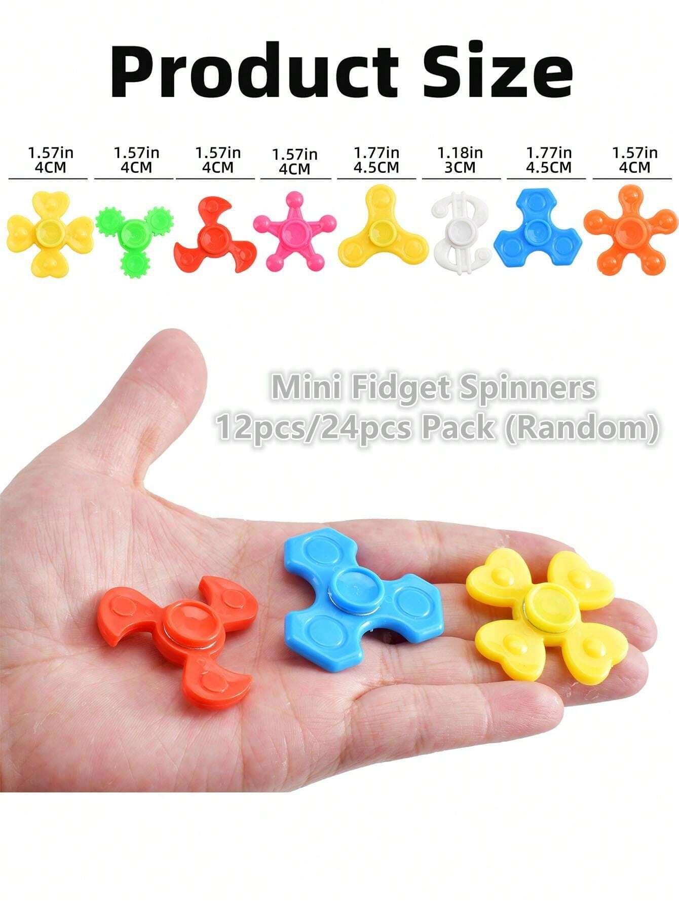 12/24pcs Random Mini Hand Spinner Fidget Toy For Parties, Gifts ...