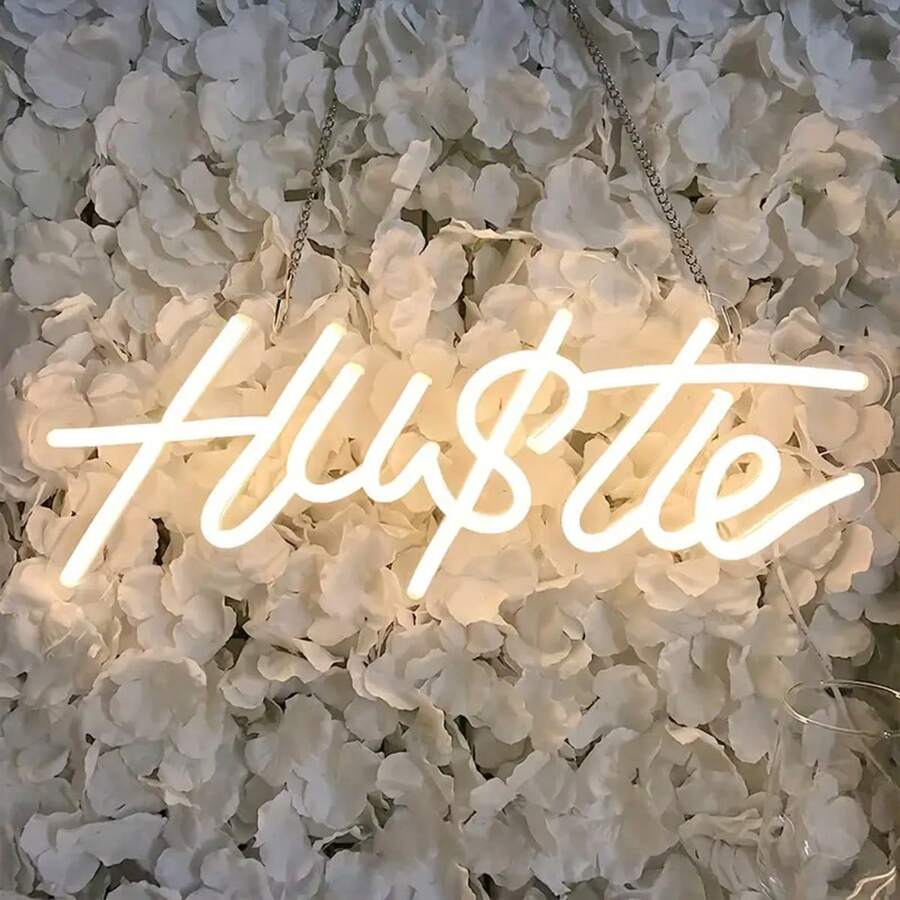 Light Up Your Room With A Cool HUSTLE Neon Sign - 5V USB Powered LED ...