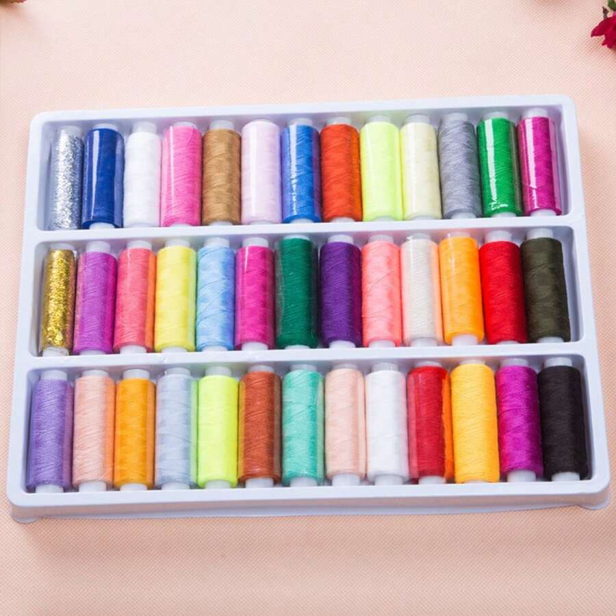 39 Spools Household Sewing Machine Thread Set, Sewing Repairs Large ...