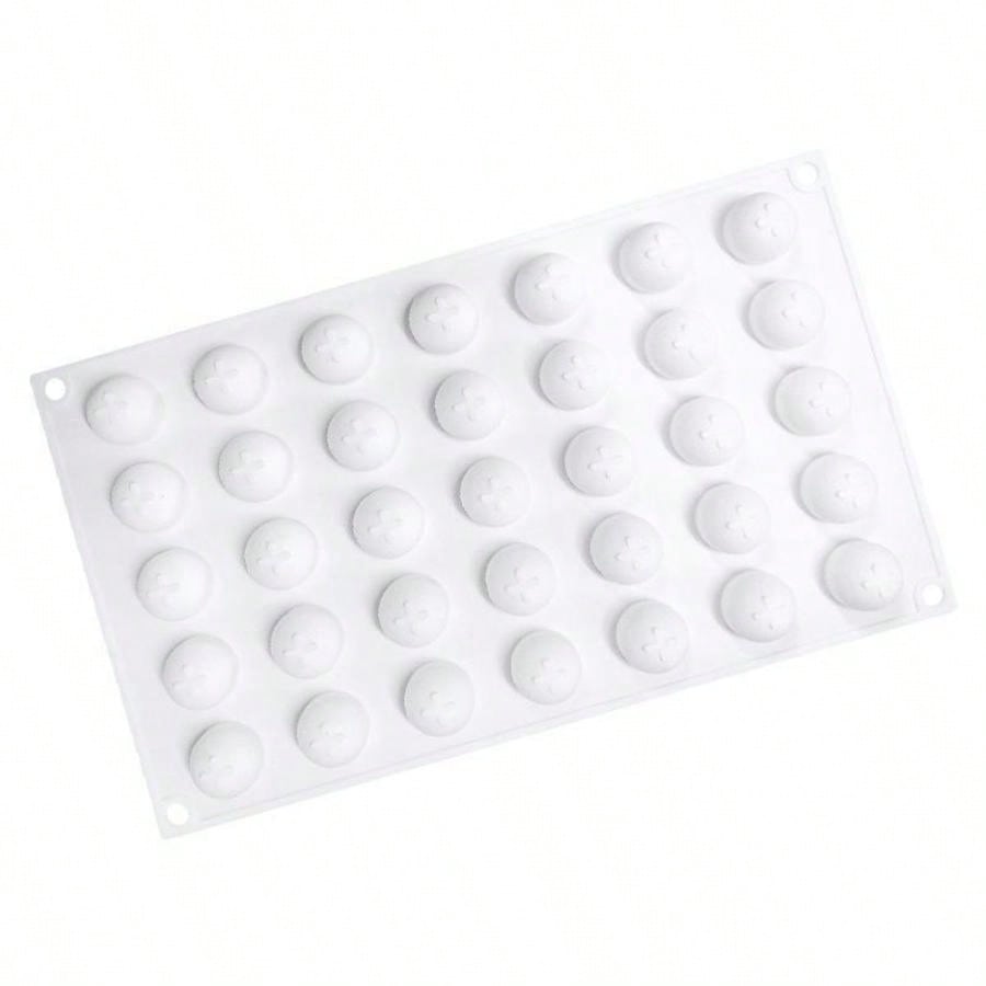 [3pcs]35-Cavity Half Silicon Mold, Each Diameter 22mm, Used For Mini ...