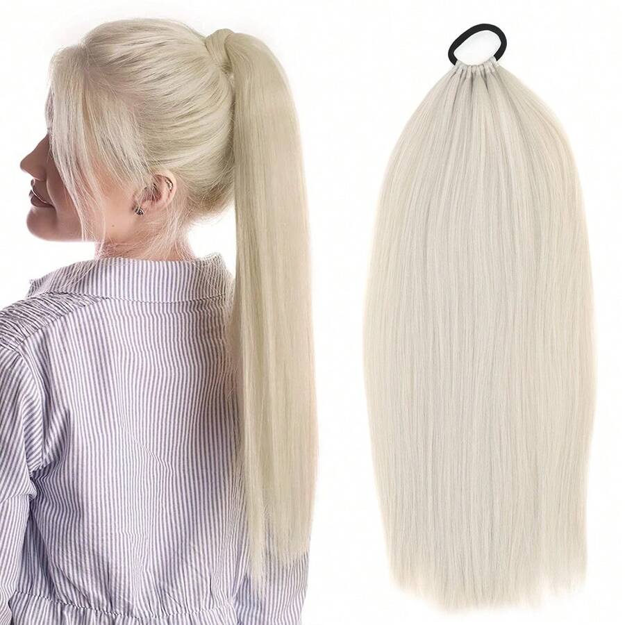 Ponytail Synthetic Hair Extensions Long Straight False Horse Tails Fake ...