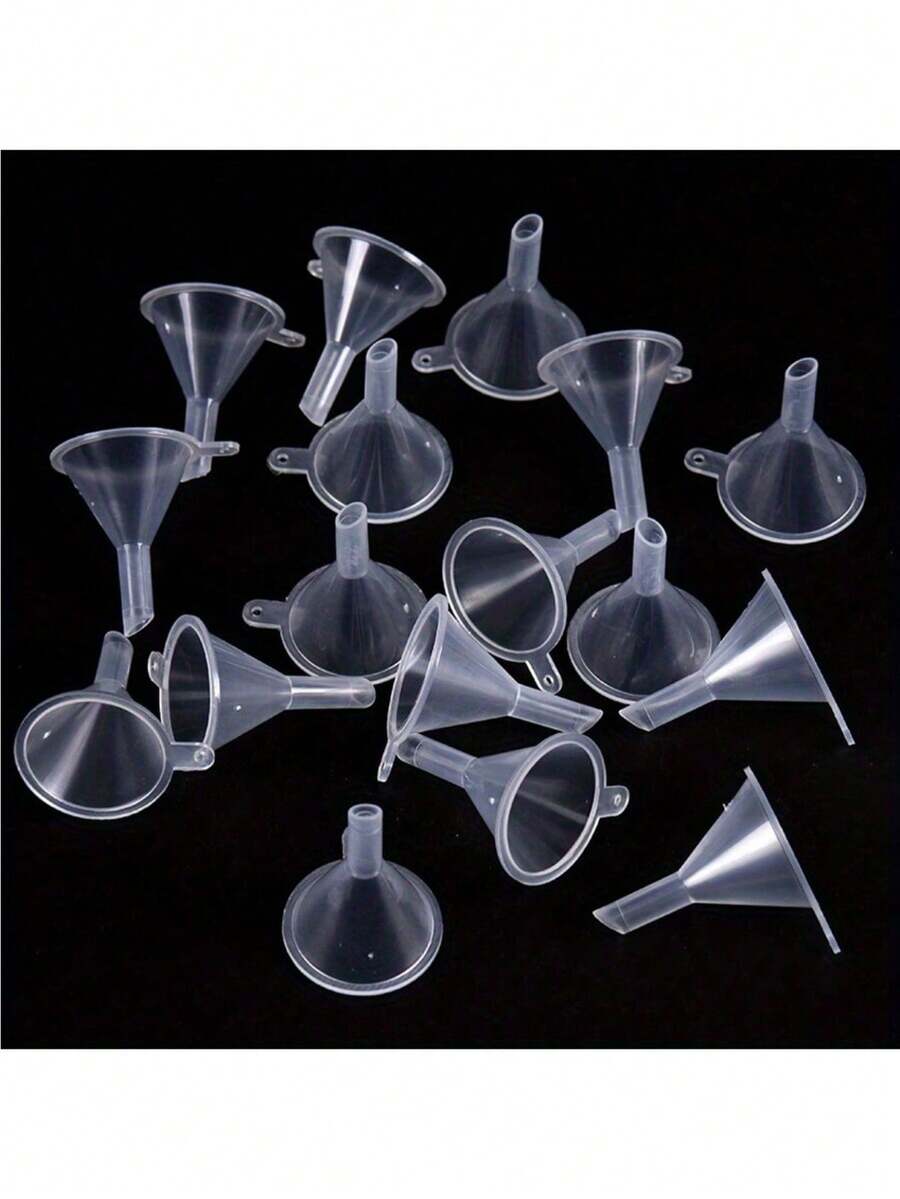 10-Piece Clear Plastic Mini Funnels For Lab Bottles, Essential Oils ...