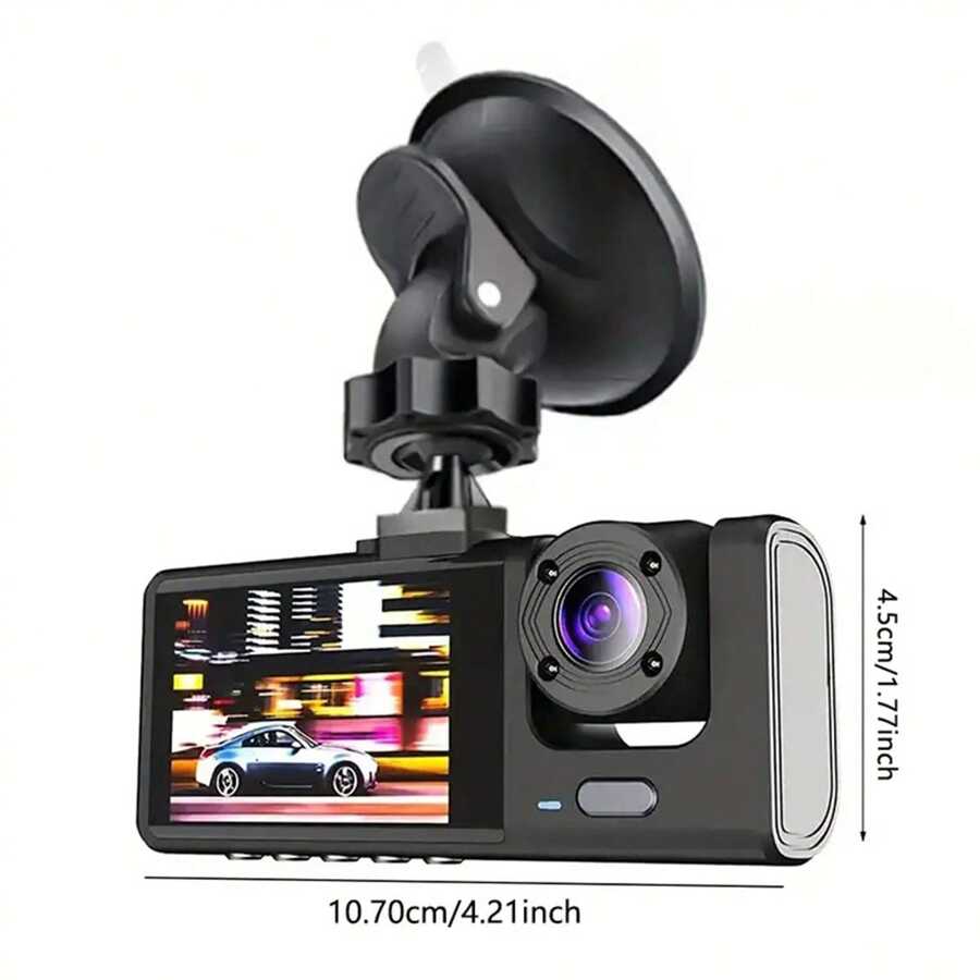 2 Camera Lens Car DVR, 2-Channel Dash Cam HD 1080P Dash Camera Dual ...