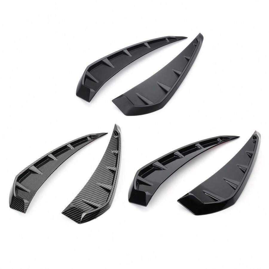 Car Spoiler Decoration Wing Blade And Faux Air Vent Stickers, Carbon ...