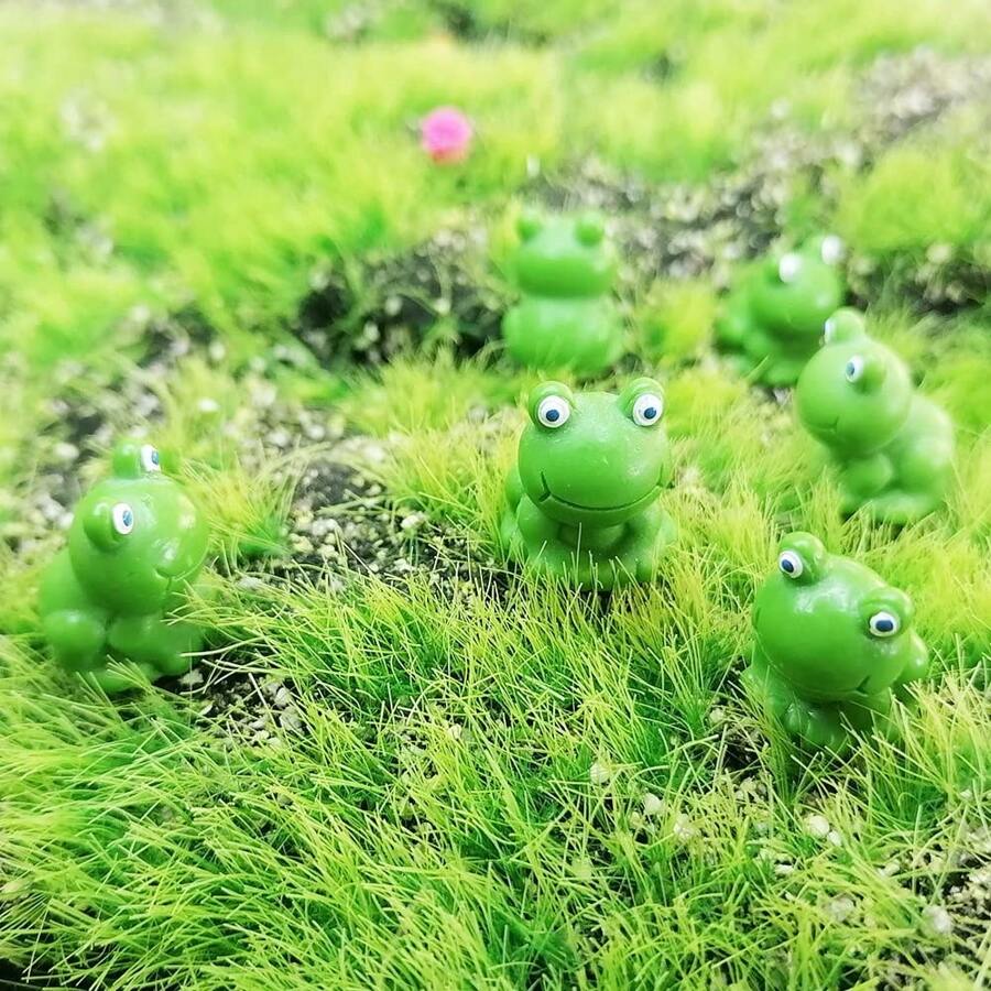 10/50/100 PCS Tiny Frog Mini Resin Frogs Miniature Plastic Green Frog ...