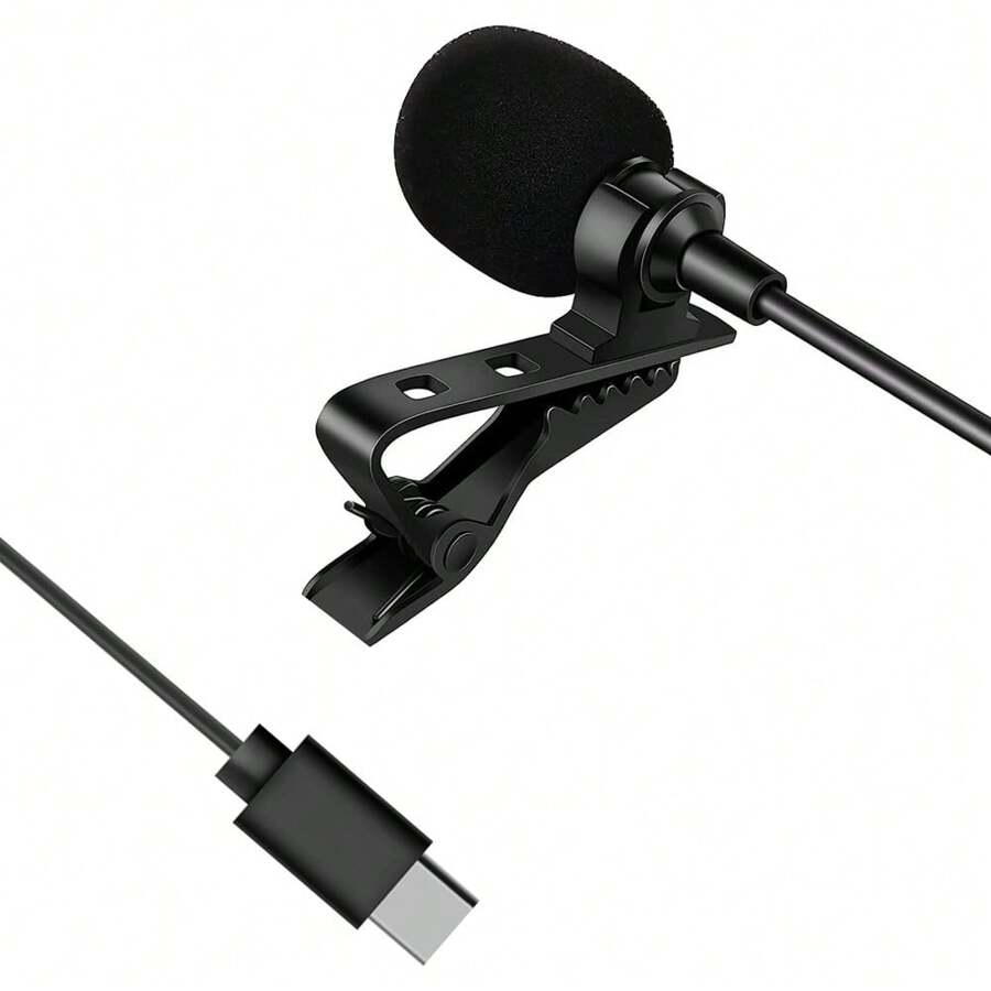 Professional Lavalier Lapel Microphone Omnidirectional Condenser Mic ...