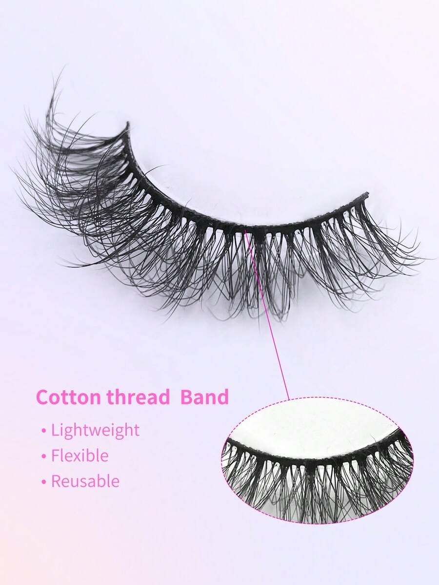 NEW 14 Pairs Lashes Fluffy Soft Wispy Curly Cat Eye Fake Eyelashes ...