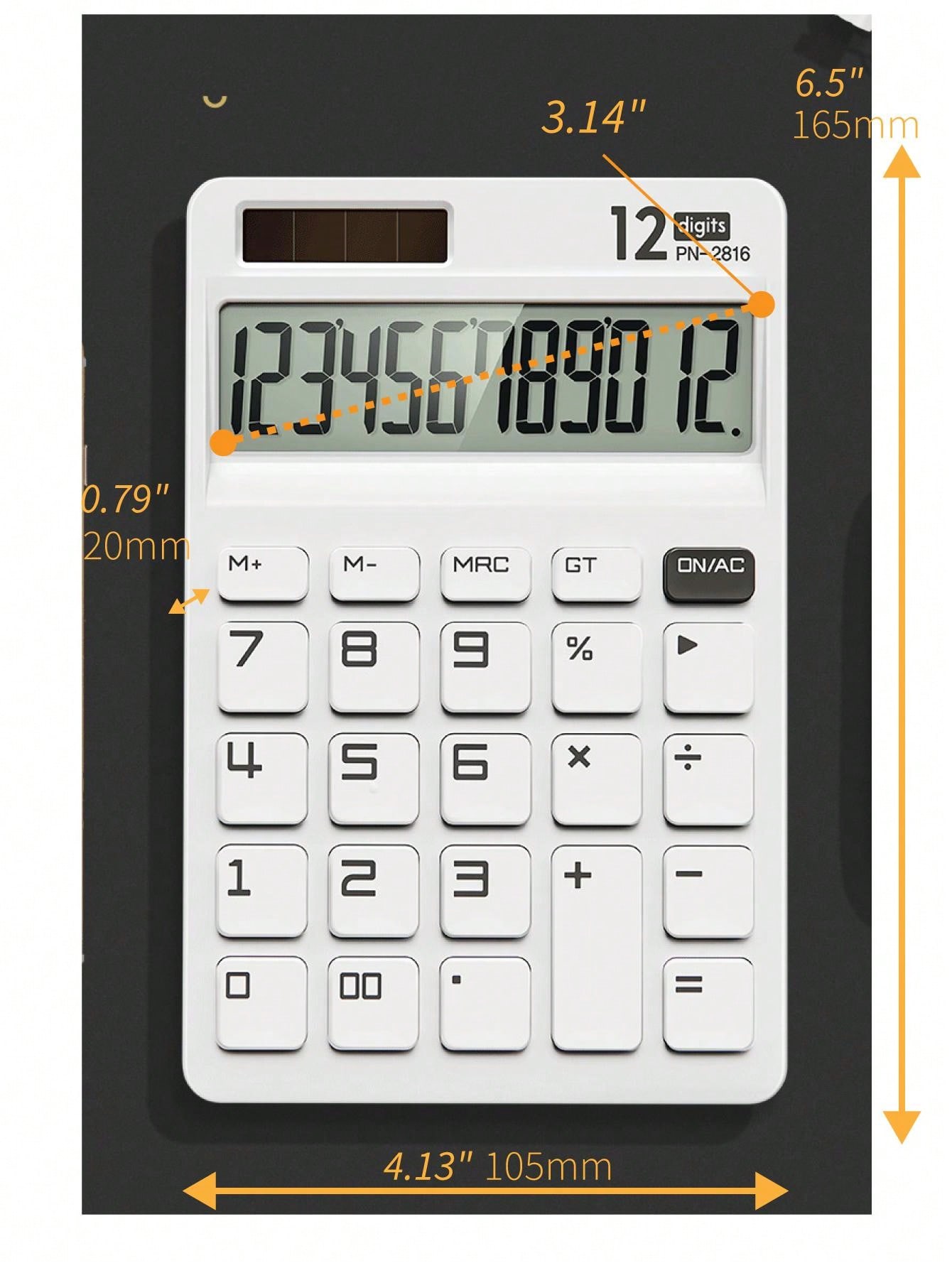 White Desktop Calculator With Large Key Buttons, Calculators Desktop ...