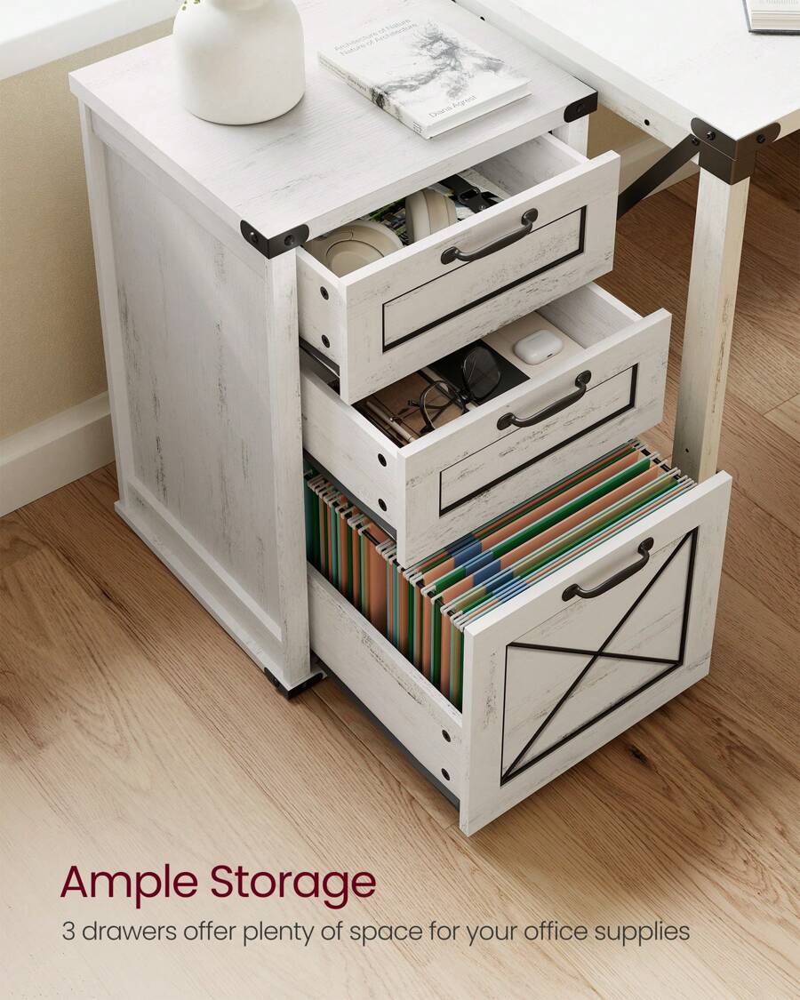 Vasagle File Cabinet Filing Cabinet With 3 Drawers Printer Stand Fit