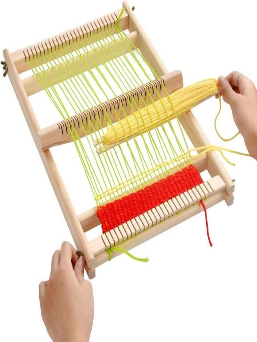 Diy Children's Knitting Machine With Wood Material For Making Wool ...