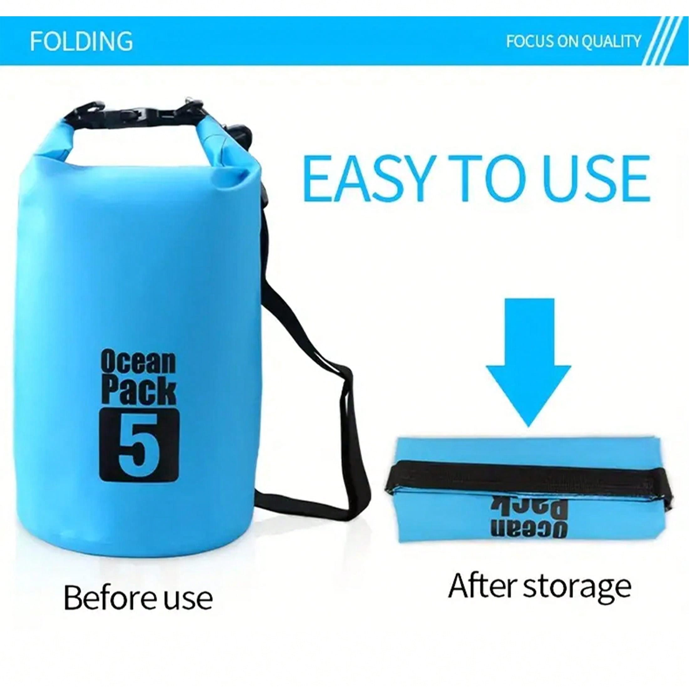 1pc Waterproof Sports Dry Bag With Adjustable Shoulder Strap - Ideal ...