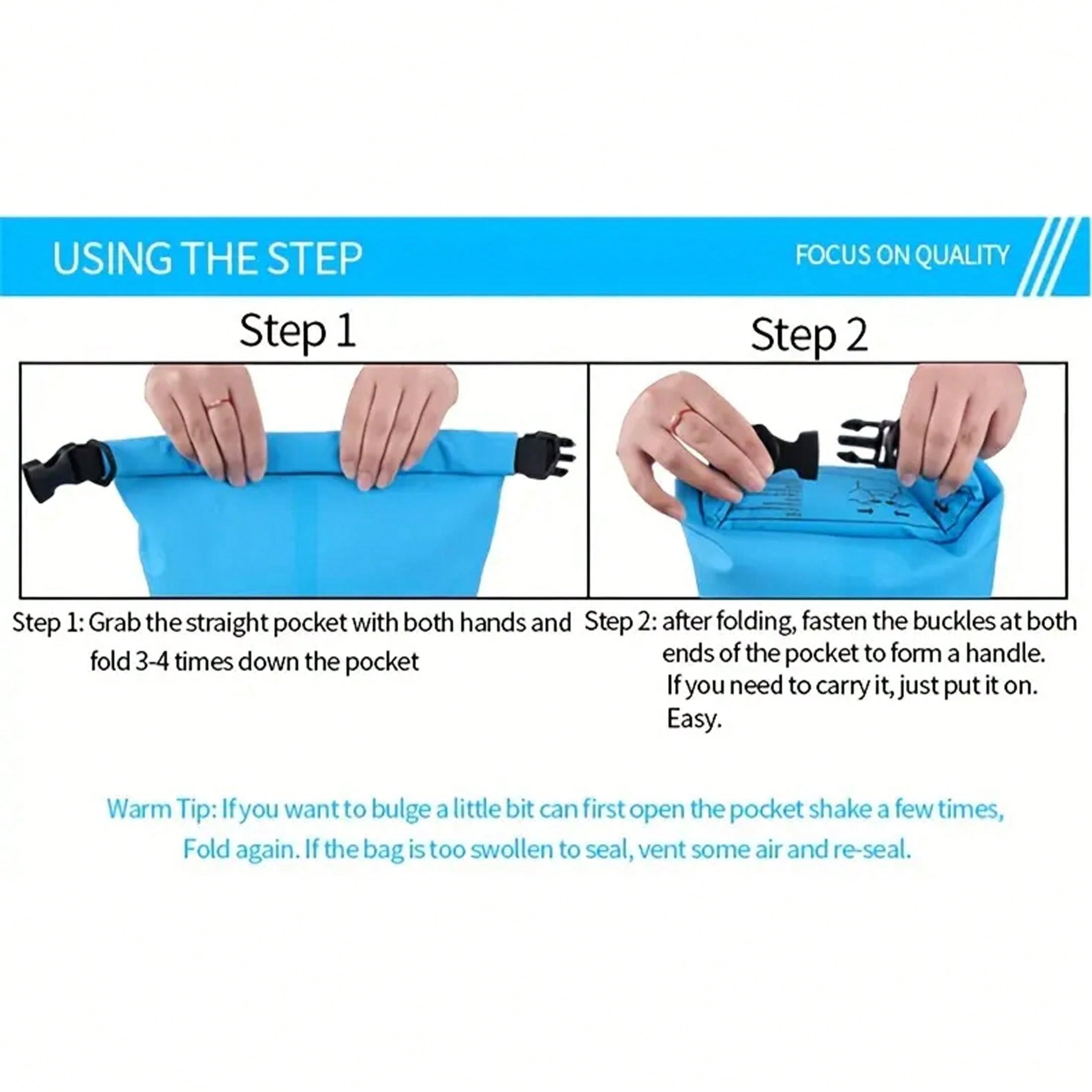 1pc Waterproof Sports Dry Bag With Adjustable Shoulder Strap - Ideal ...