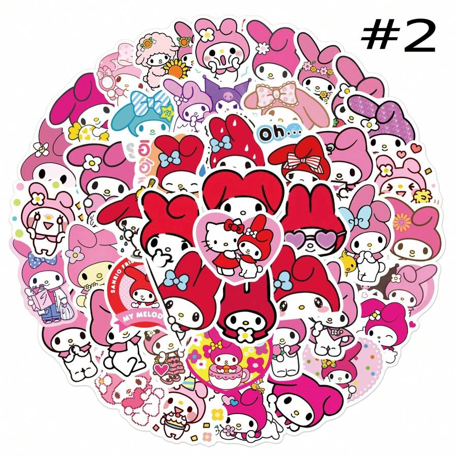 50 Pcs Cartoon Kawaii Stickers, Cute Anime Stickers Waterproof Cute ...