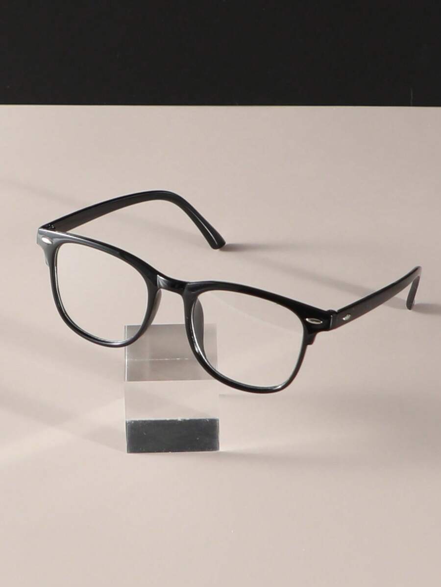 Men's Plastic Square Anti-Blue Light & Fashion Eyeglasses Combo ...